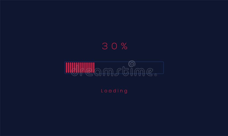 30 Percent Uploading Progress Bar, Red Loading and Processing Menu Bar ...