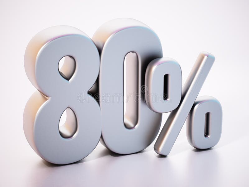 80 percent illustration stock illustration. Illustration of marketing ...