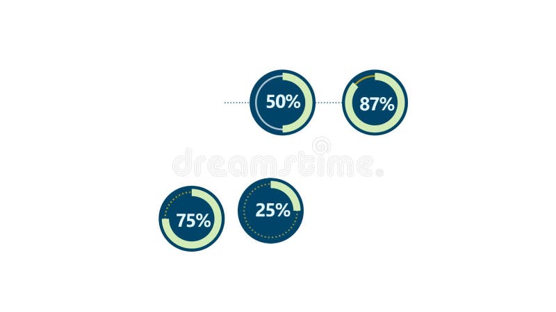 Percentage with Animated Pie Chart Stock Footage - Video of pending ...