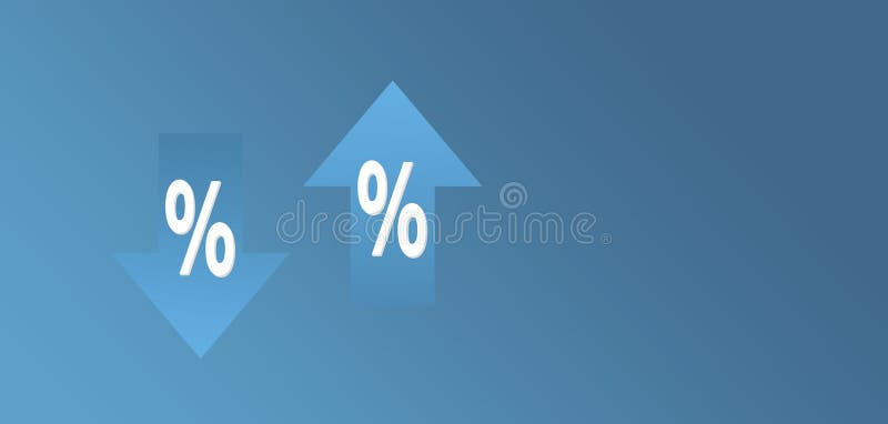 Percentage Arrow Up and Down Line Icon. Percentage Arrow with Percent ...