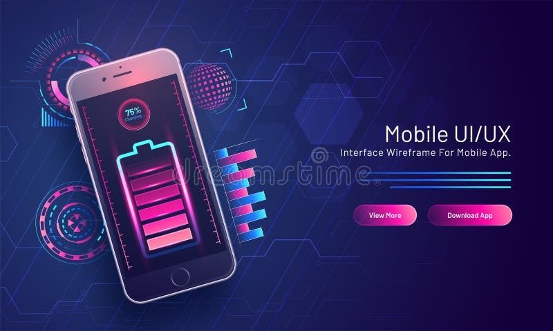 75 Percentage Battery Charging in Isometric Smart Phone on Hi-tech ... 75 Percentage Battery Charging in Isometric Smart Phone on Hi-tech ...