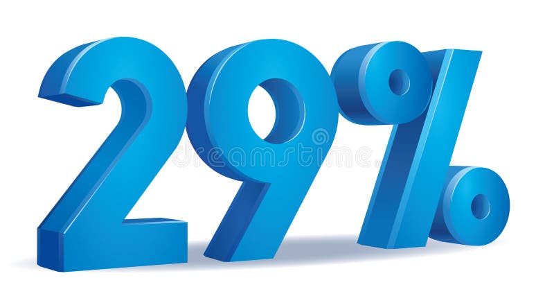 Percentage Blue Color Vector, 4 Stock Vector - Illustration of ...