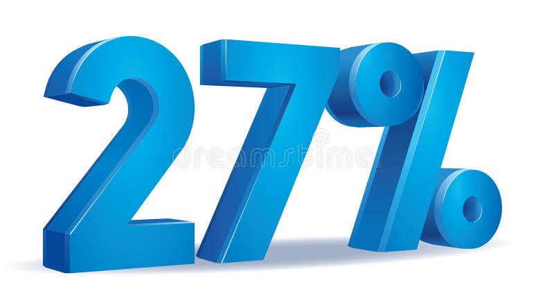 Percentage Blue Color Vector, 4 Stock Vector - Illustration of ...