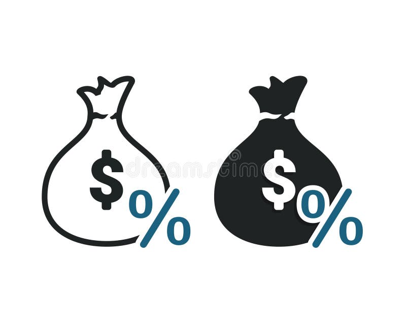 Percentage Bonus Money. Illustration Vector Stock Vector - Illustration ...
