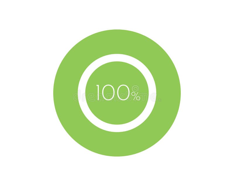 100 Percentage, 100 Percentage Circle Diagram Infographic Stock Vector ...
