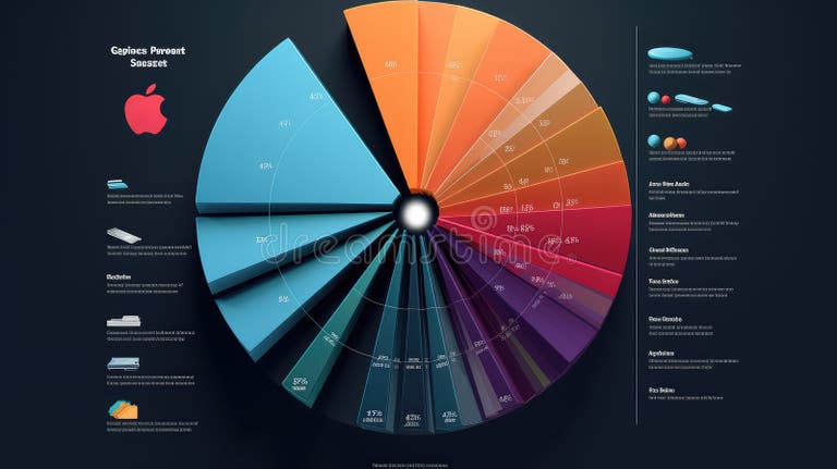 Percentage Data Chart Infographic Stock Illustration - Illustration of ...