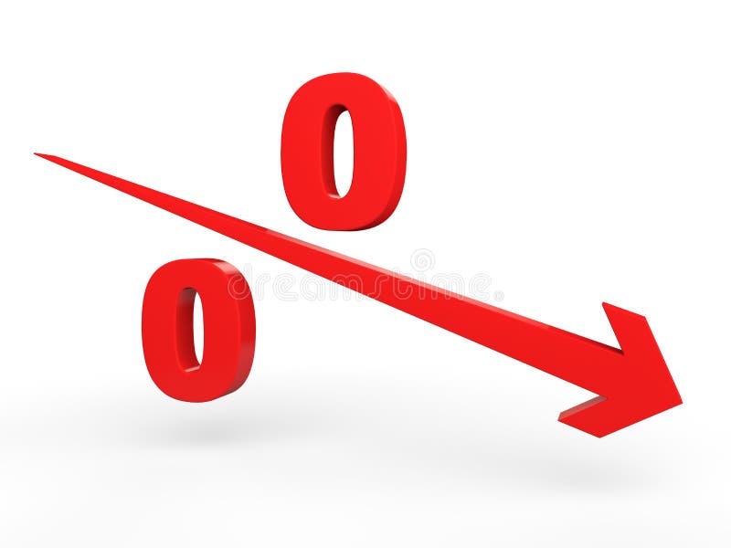 Percentage Decrease Concept Stock Illustration - Illustration of ...