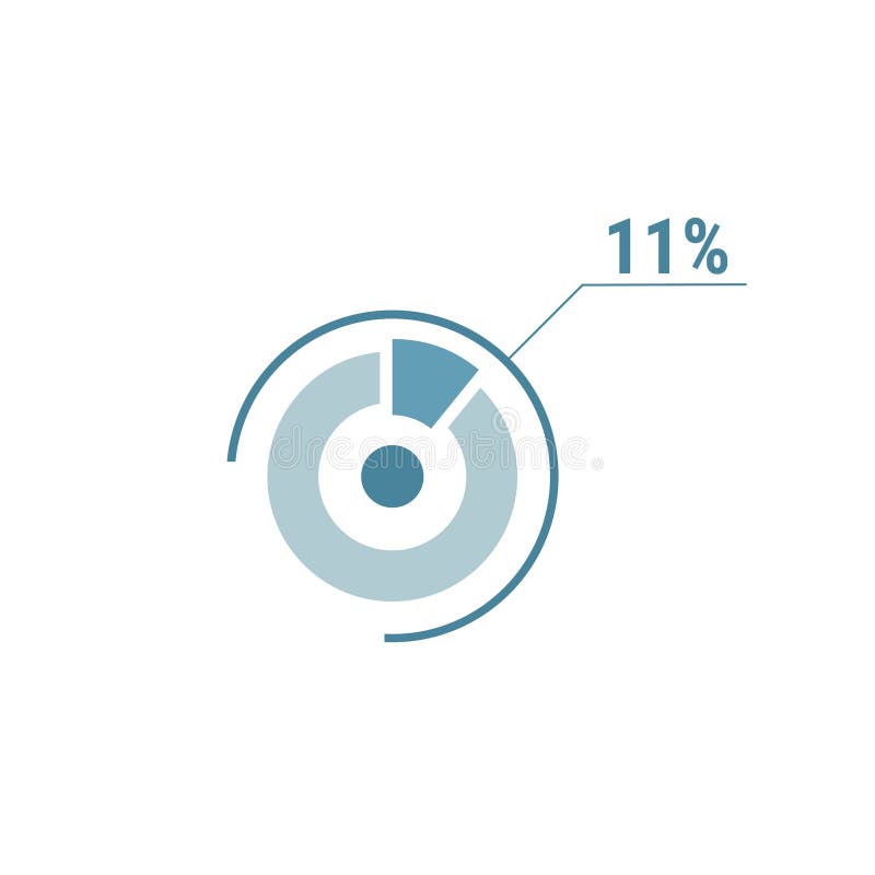 Eleven Percent People Chart Graphic, 11 Percentage Vector Diagram Stock ...
