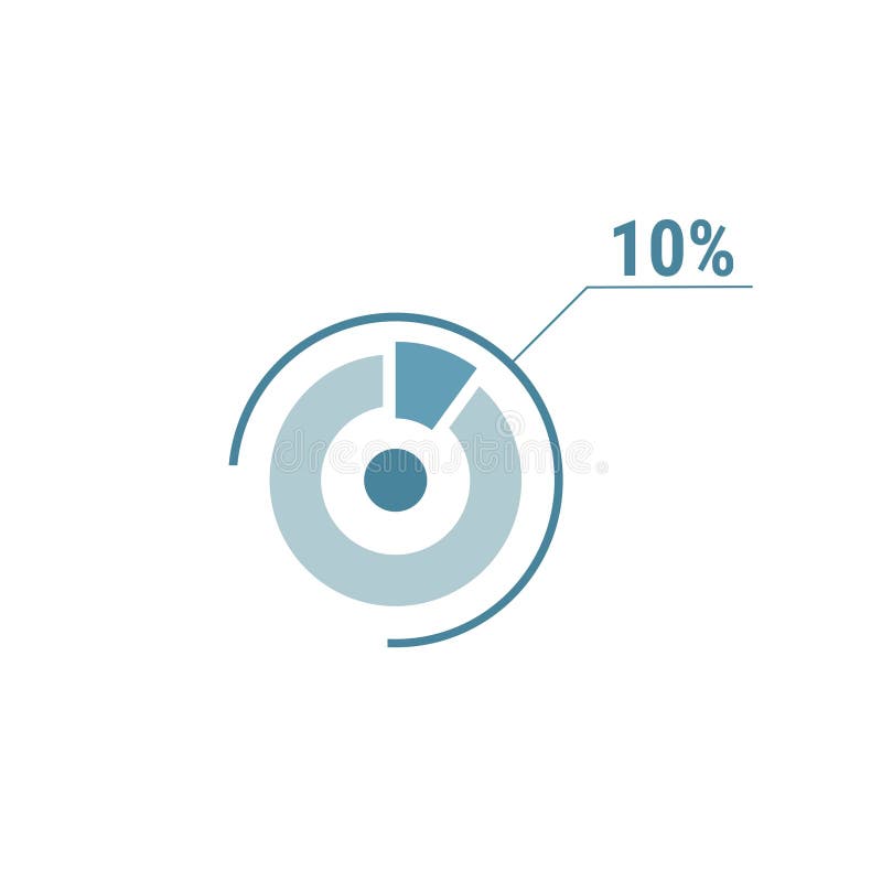 Set of Pie Chart Percentage 5, 10, 15, 20, 25, 30, 35 Etc. Pie Diagram ...