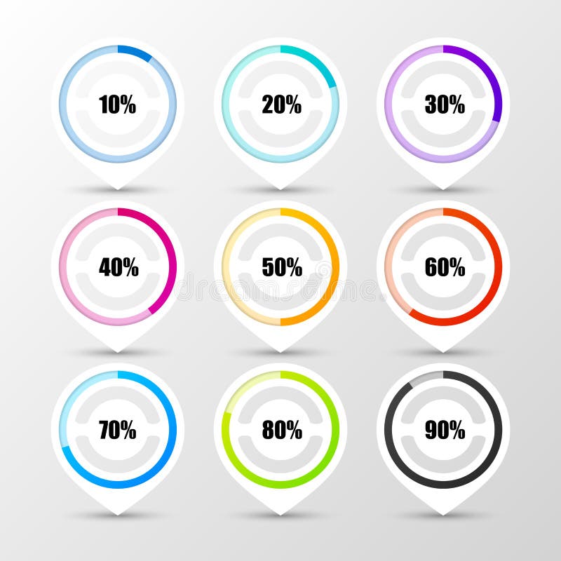 Percentage Diagram Presentation Design Elements. Infographics Stock ...