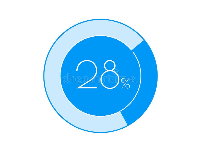 28 Percentage, 28 Percentage Diagrams Infographic Stock Vector ...