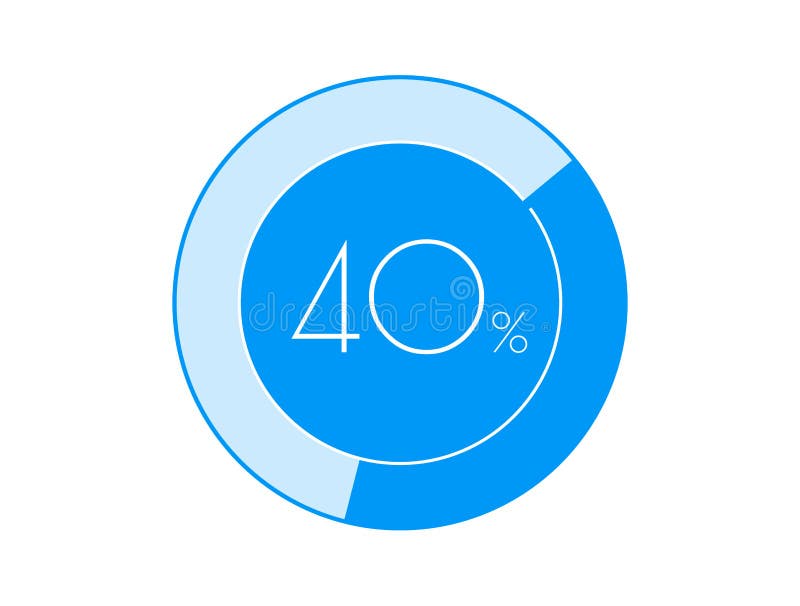 40 Percentage, 40 Percentage Diagrams Infographic Stock Vector ...
