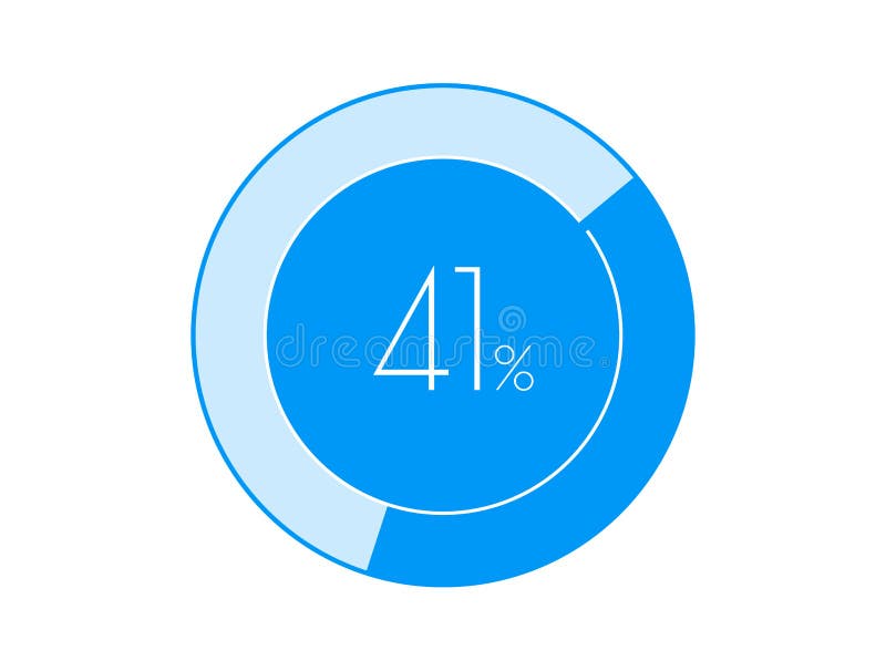 41 Percentage, 41 Percentage Diagrams Infographic Stock Vector ...