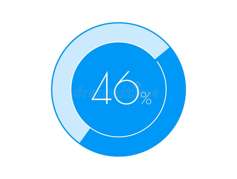 46 Percentage, 46 Percentage Diagrams Infographic Stock Vector ...