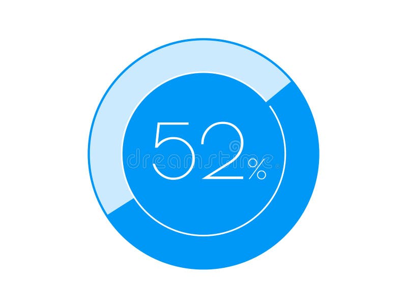 52 Percentage, 52 Percentage Diagrams Infographic Stock Vector ...