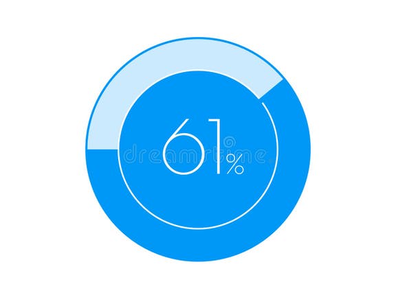 61 Percentage, 61 Percentage Diagrams Infographic Stock Vector ...