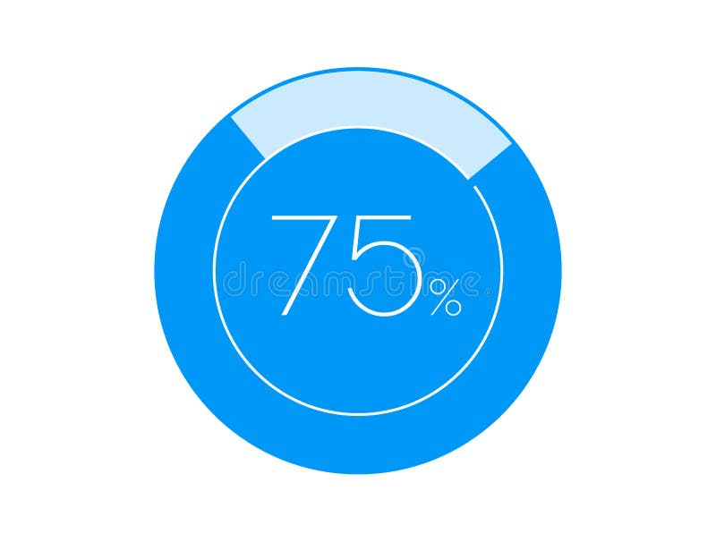 75 Percentage, 75 Percentage Diagrams Infographic Stock Vector ...