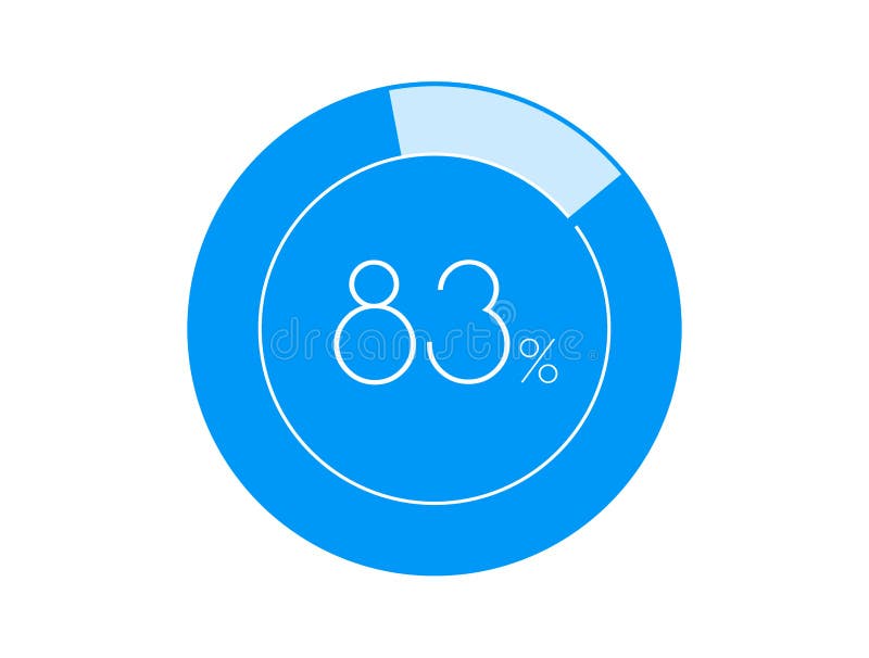 83 Percentage, 83 Percentage Diagrams Infographic Stock Vector ...