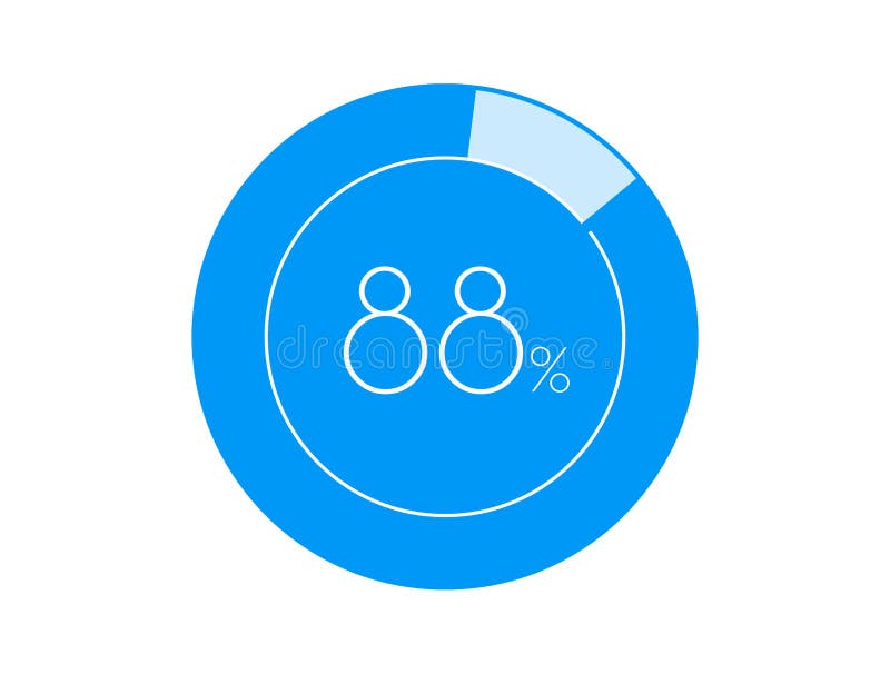 88 Percentage, 88 Percentage Diagrams Infographic Stock Vector ...