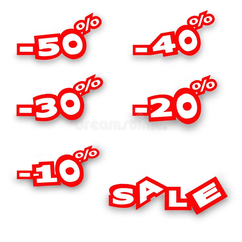 The percentage discount stock illustration. Illustration of numbers ...