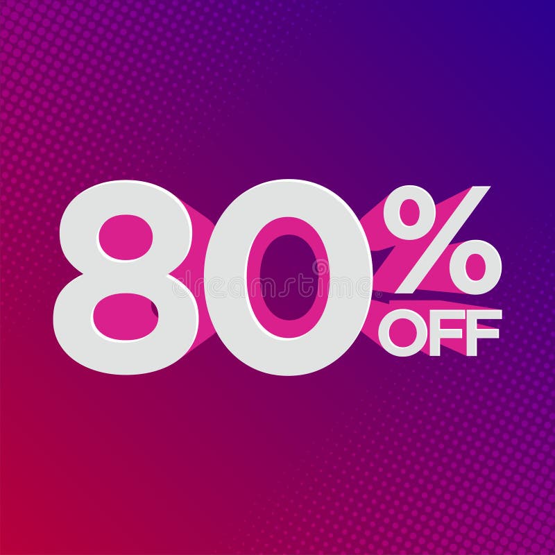 Percentage Discount Symbol 80 Off Stock Vector - Illustration of ...