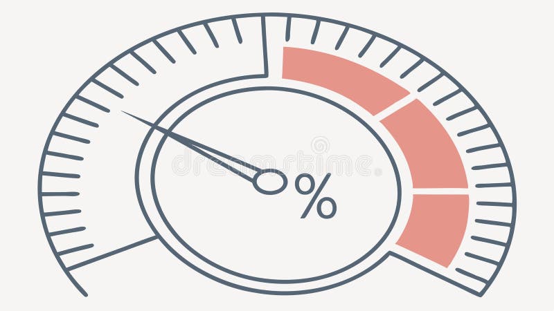 Percentage Gauge Meter Vector Icon for Data Analysis, Vector Design ...