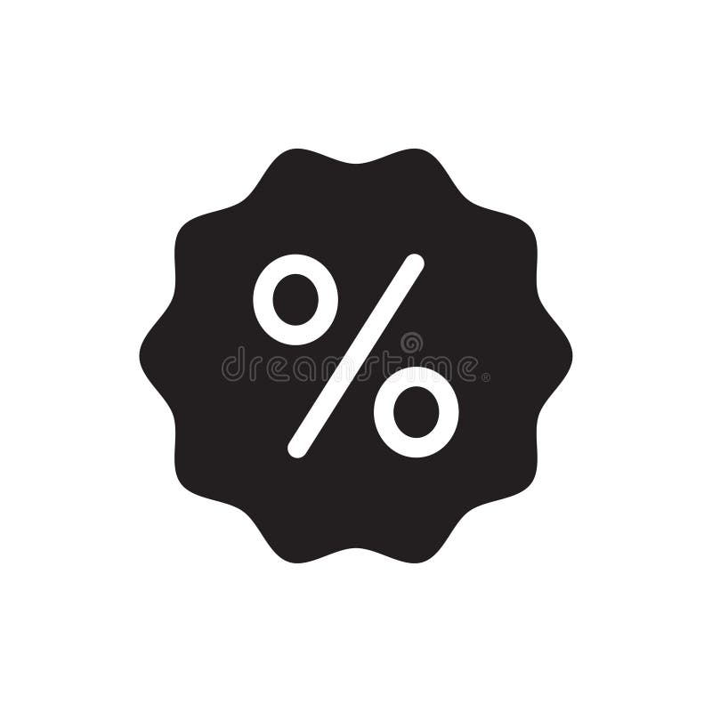 Percentage Icon in Flat Style Isolated Vector Illustration Stock Vector - Illustration of offer ...