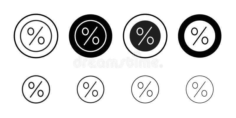 Percentage Icon Isolated Flat Vector in Outline Stock Vector ...