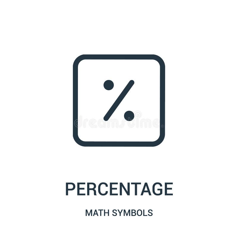 Percentage Icon Vector from Math Symbols Collection. Thin Line ...