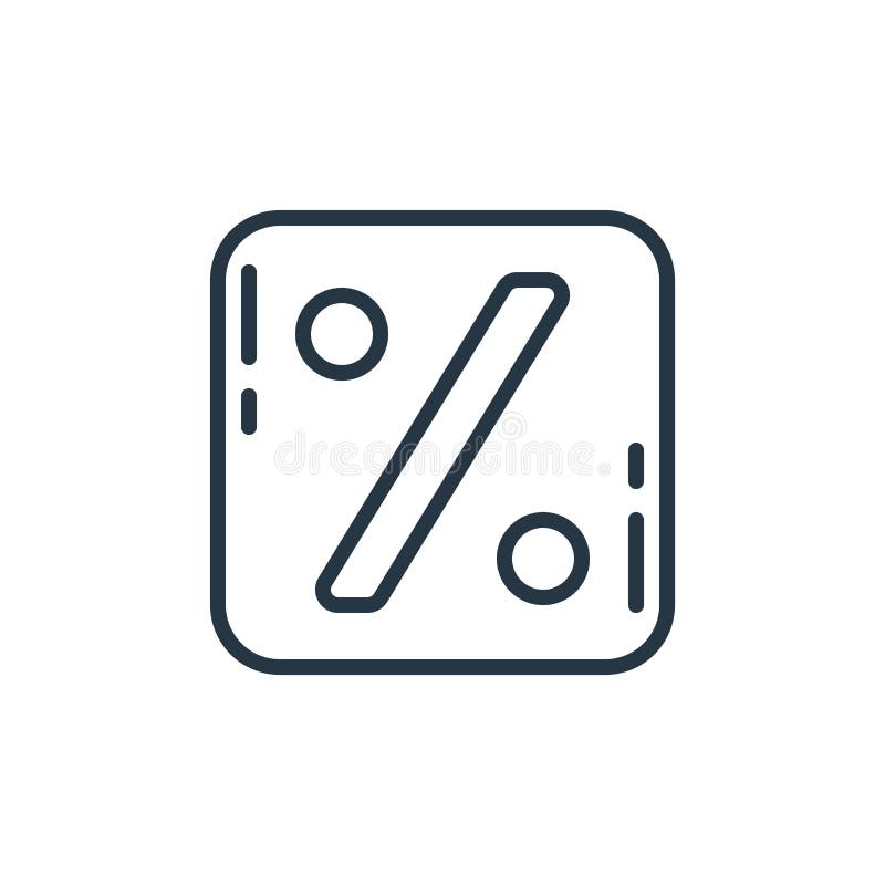 Percentage Icon Vector from Sales Concept. Thin Line Illustration of ...