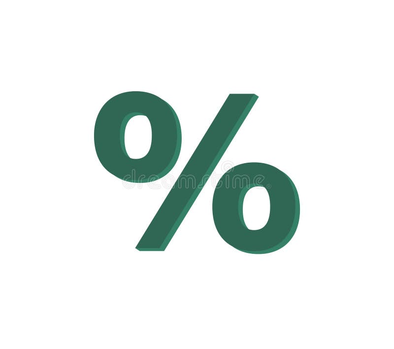 Percentage Icon on White Background Stock Illustration - Illustration ...