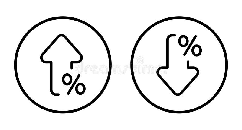 Percentage Increase and Decrease Stock Illustration - Illustration of promotion, offer: 305095400