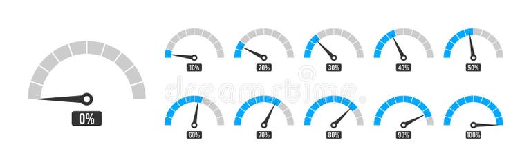 Percentage Meter Gauge Element. Speedometer Icon Stock Vector ...
