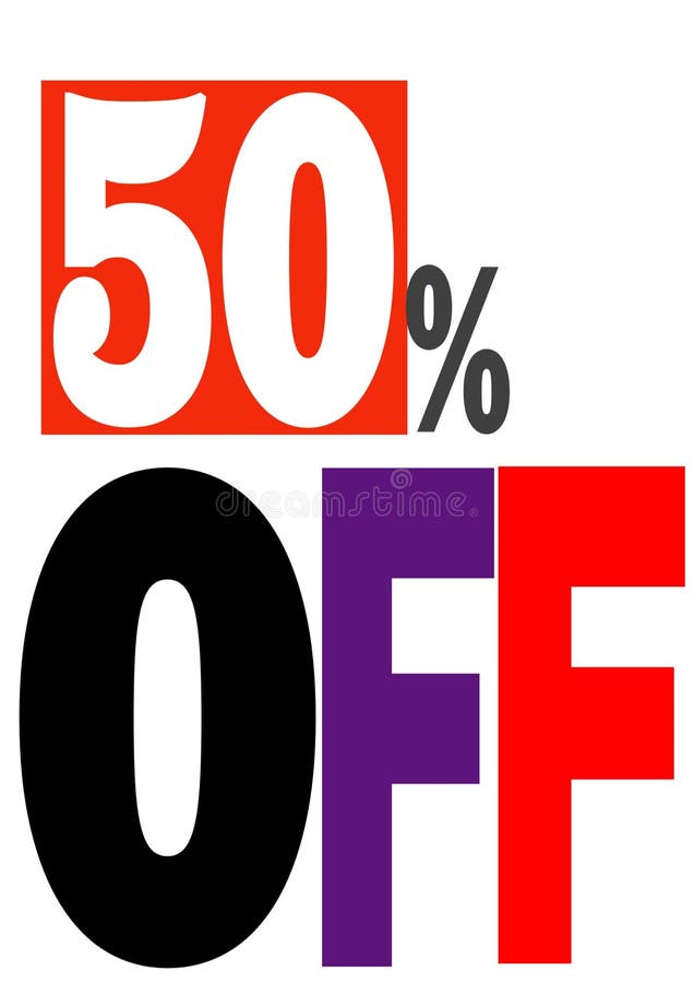 50 Percentage Off Banner Colorful Poster Stock Illustration ...