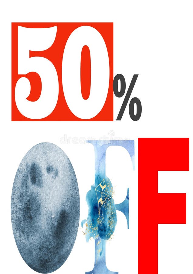 50 Percentage Off Banner Colorful Poster Stock Illustration ...