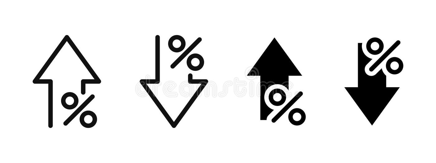 Decrease Percentage Icon Stock Illustrations – 2,138 Decrease Percentage Icon Stock ...