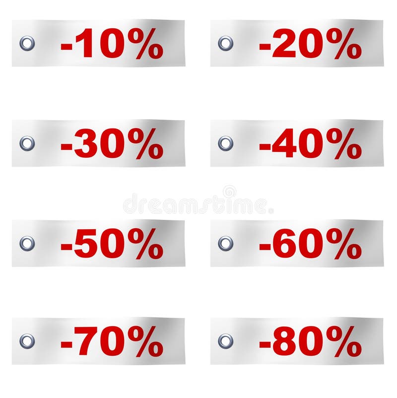Percentage ribbons stock illustration. Illustration of investment - 4660226