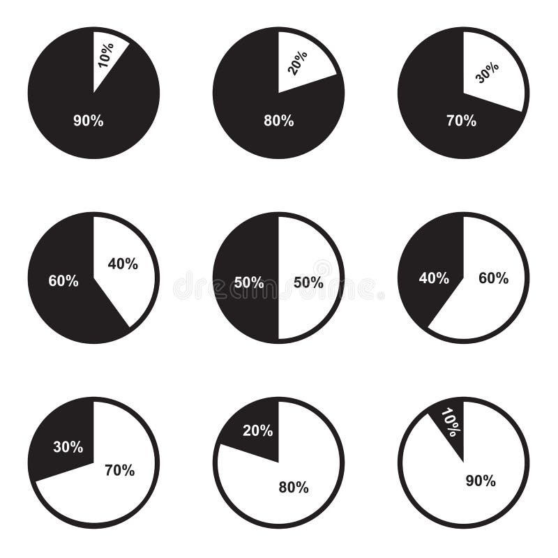Percentage Round Chart Symbol Illustration Design Stock Vector ...