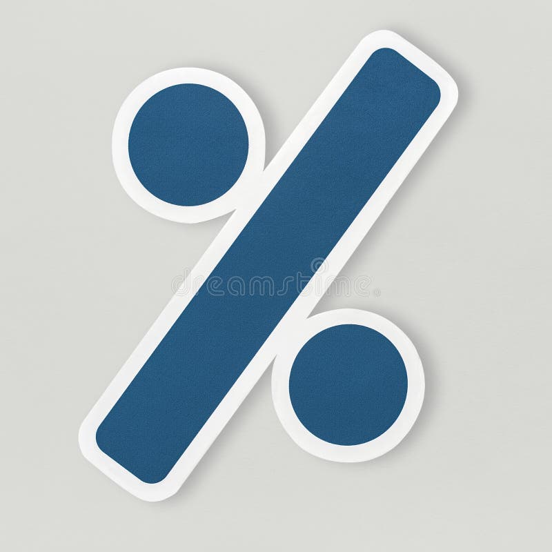 Percentage Sign Icon Isolated on Background Stock Photo - Image of ...