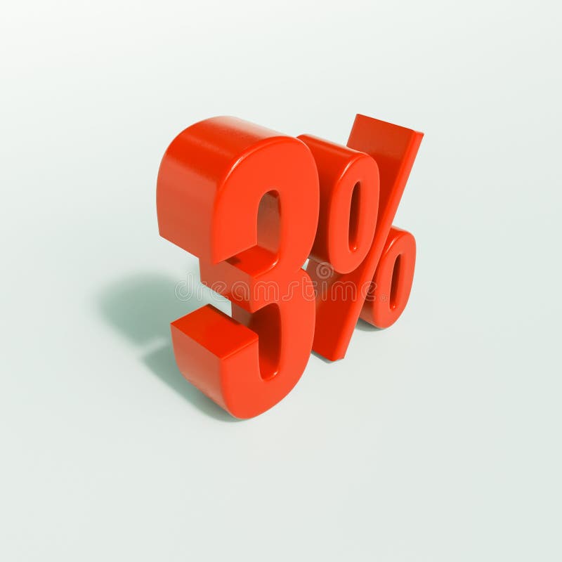 Percentage sign, 3 percent stock photo. Image of sale - 84265820