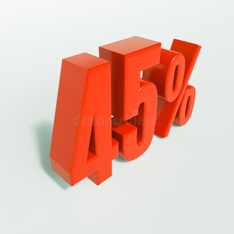 Percentage Sign, 45 Percent Stock Image - Image of sign, letters: 84266035