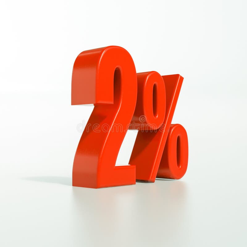 Percentage sign, 2 percent stock photo. Image of figure - 84266520