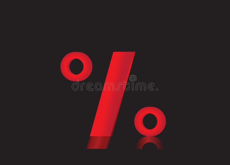 Percentage sign. stock vector. Illustration of black - 33788666