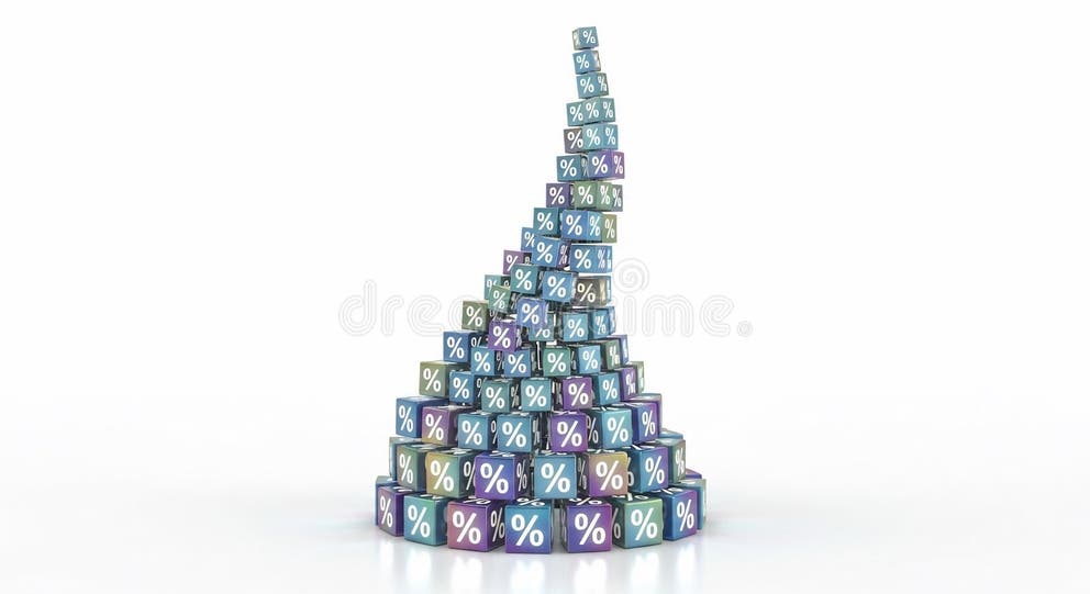 Percentage Stacked Pyramid stock illustration. Illustration of concept ...