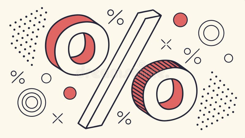 Percentage Symbol, Math and Finance Icon Vector Design Generative AI ...