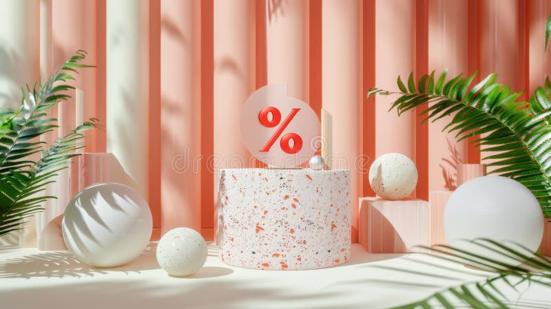 The Percentage Symbol Model.AI Generated Image Stock Photo - Image of ...