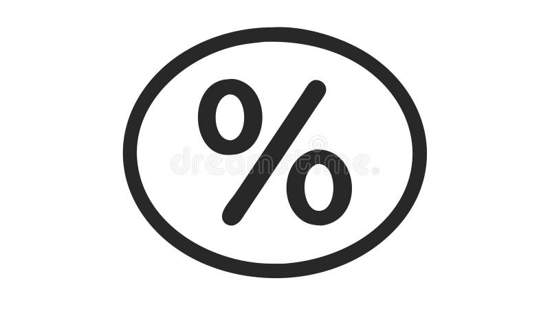 Percentage Symbol Ratio Rate Icon, Vector Design Generative AI Stock ...