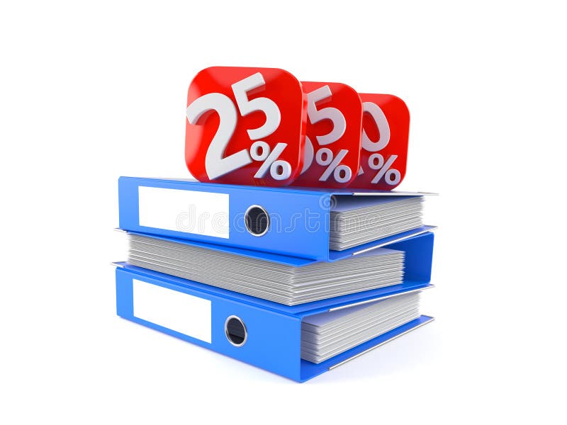 Ring Percentage Diagram Isolated on White Background Stock Vector ...