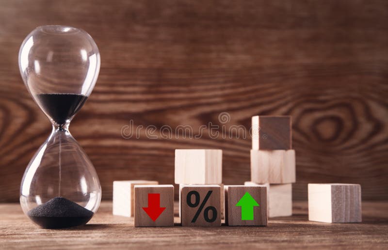 Percentage Symbol with Up and Down Arrows. Interest Rates Stock Image ...
