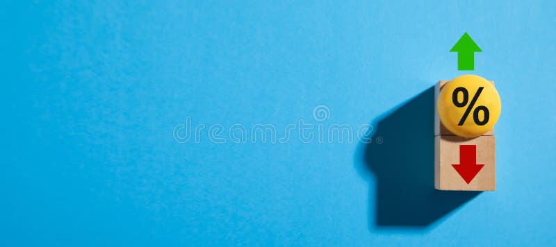 Percentage Symbol with Up and Down Arrows. Interest Rates Stock Image ...